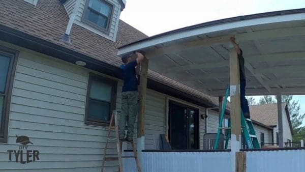 Screened-In Porch Build - Free Standing Roof for Covered Deck - DIYTyler